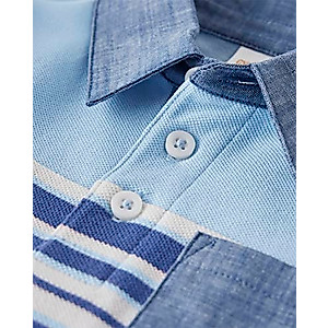 Gymboree Boys and Toddler Fashion Polo Shirt, Party Blue Stripe, 2T US