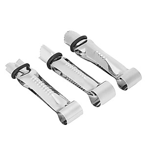 Stainless Steel Cake Lace Clips, 3Pcs Portable Cake Decorating Clamps Fondant Lace Clips Mould DIY Baking Tools 2 x 9cm/0.8 x 3.5in