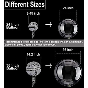 24 Inch Clear Balloons Bobo Balloons, 30 Pcs Clear Balloons for Stuffing, Big Transparent Bubble Balloons, Large Helium Balloon for Wedding Birthday Graduation Christmas Party Decorations