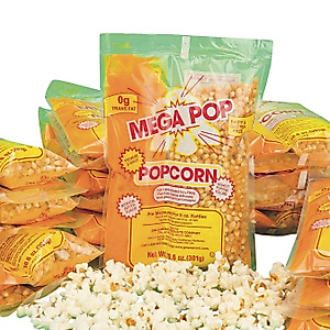 Mega PopA Corn, Oil and Salt Kit for Popcorn Makers with a 8 oz. Kettle (Case of 24)