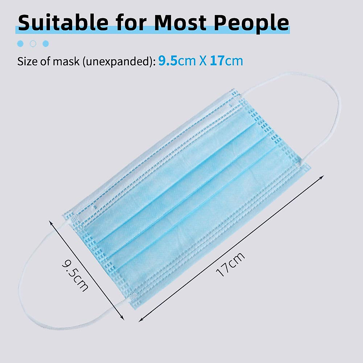 Bigox Face Mask Disposable Earloop Blue 50Pcs