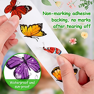 1600 PCS Butterfly Roll Stickers, 16 Styles Butterfly Stickers for Kids, Waterproof and Sun-Proof 3D Roll Stickers for Parties, Walls, Scrapbooks, Envelopes, Birthday and Greeting Cards