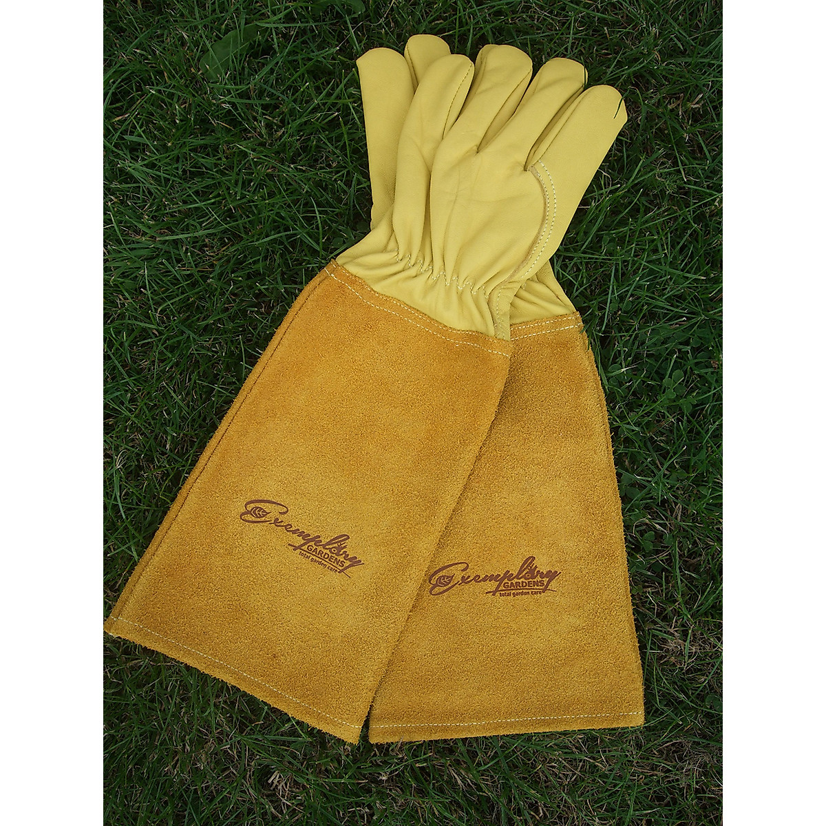 Rose Pruning Gloves for Men and Women - Thorn Proof Goatskin Leather Gardening Gloves with Gauntlet (Extra Large, Yellow)