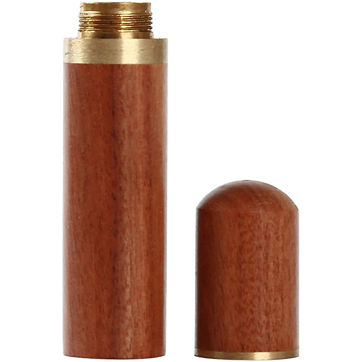 Generic Wooden Needle Case Leather Stitching Needles Holder Hand Sewing Needles Storage Tube for Storing Handmade Sewing Embroidery Needle Accessories