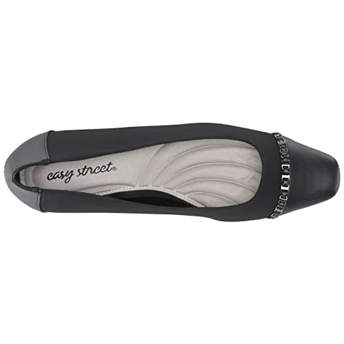 Easy Street Women's Orbit Pump, Navy Suede, 8 X-Wide