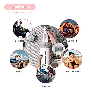 2 Pack 4 in 1 Travel Dispenser Bottle Leak Proof Container for Toiletries，Lotions，Shampoo，Conditioner，Sunscreen Cream.TSA Approved.Airplane Carry-on.（Pink+Gray）