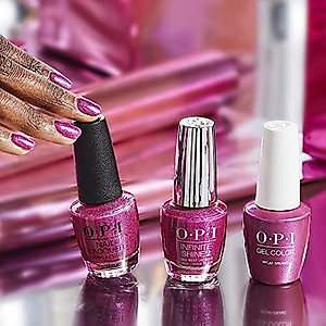 OPI GelColor, Mylar Dreams, Red Gel Nail Polish, Holiday'21 Celebration Collection, 0.5 fl. oz.