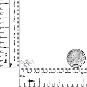 14K White Gold Forever Brilliant Moissanite from Charles & Colvard Solitaire Engagement Ring For Women (1.90 Cttw, Round 8MM, Available in size 5, 6, 7, 8, 9)