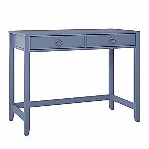 Novogratz Her Majesty 2 Drawer Writing Desk, Blue