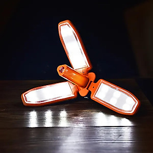 EXORUX 3in1 Solar Camping Lantern/Outdoor Tent Flashlights for Camping, Collapsible Clover Style LED Emergency Light, USB Fast Rechargeable Solar Lantern for Power Outages, Hanging Camping Flashlight