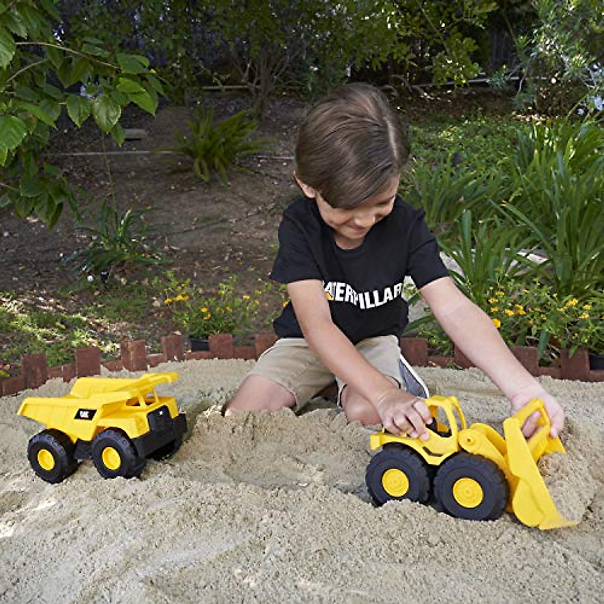 CAT Construction Toys, 2 Pack 7" Mini Crew Toy Trucks with Articulated Parts, Fun and Durable for Indoor/Outdoor Use, Ages 2+