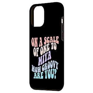 iPhone 14 Plus MIYA Cute Retro Girls Groovy MIYA Personalized Name Case