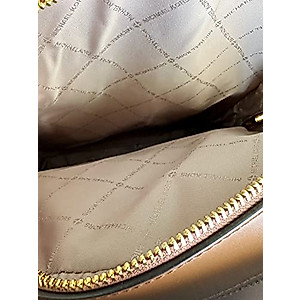 Michael Kors Jaycee Large Backpack School Bag Bundled with Michael Kors Jet Set Travel Large Trifold Wallet MK Signature (Vanilla MK)