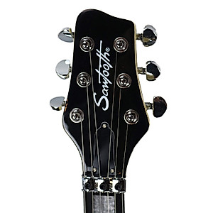 GoDpsMusic 6 String Sawtooth Heritage 24 Fret Guitar with Floyd Rose FRX System, Gig Bag, Right, Antique White with Accessories (ST-H70-FRX24-ATQWH-KIT)