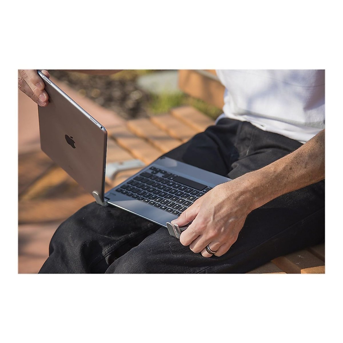 Brydge 10.5 Keyboard for iPad Air (2019) | Aluminum Bluetooth 4.2 Keyboard with Backlit Keys (Space Gray)
