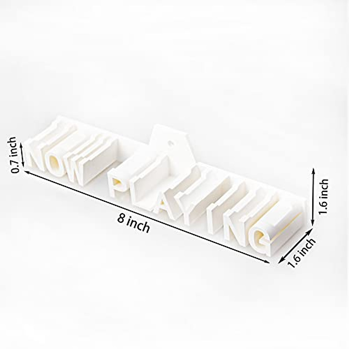 Now Playing Record Stand |Vinyl Wall Mount Shelf |Exotic 3D Wall Mount Shelf | Record Display Stand for Albums |Minimalist White