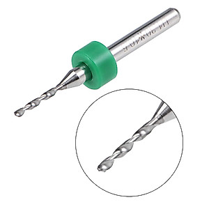 uxcell PCB Drill Bits 1.3mm Tungsten Carbide Rotary Tool Jewelry CNC Engraving Print Circuit Board Micro Drill Bits 1/8 Inch Shank 10 Pcs