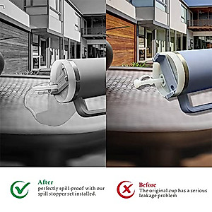 6pcs Spill Proof Stopper, Compatible with Stanley Cup 1.0 40oz/ 30oz, Tumbler Accessories, Including 2 Straw Cover Cap, 2 Square Spill Stopper and 2 Round Leak Stopper