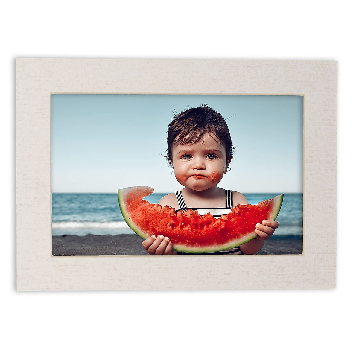 11x14 Mat Bevel Cut for 9x12 Photos - Acid Free White Linen Canvas Precut Matboard - for Pictures, Photos, Framing - 4-ply Thickness