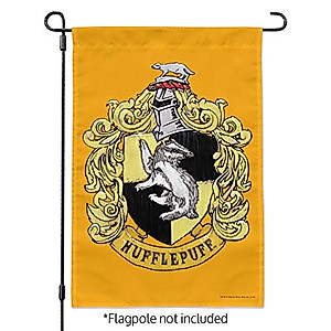Harry Potter Hufflepuff Painted Crest Garden Yard Flag