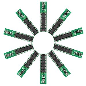 ACEIRMC 1S 3.7V 10A 6MOS 18650 Charger PCB BMS Protection Board for 18650 Li-ion Lithium LiPo Battery Cell (10pcs)