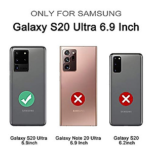 SURITCH Phone Case for Samsung Galaxy S20 Ultra 6.9-inch, Front Cover with Built-in Screen Protector Full-Body Protection Shockproof TPU Bumper Protective Case for Girl Women Cute, Lavender Marble