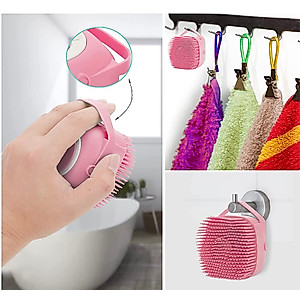 Pet Bath Massage Brush Puppy Dog Cat Grooming Cleaning Soft (Pink)