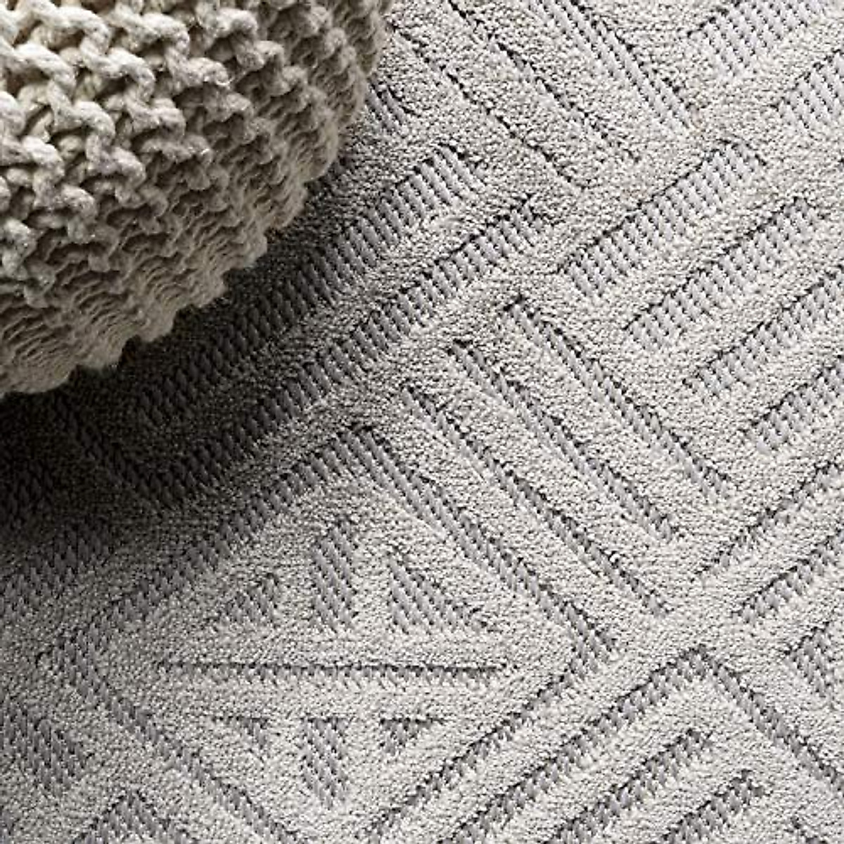 JONATHAN Y SBH103B-3 Jordan High-Low Pile Art Deco Geometric Indoor Outdoor Area-Rug Bohemian Contemporary Easy-Cleaning Bedroom Kitchen Backyard Patio Porch Non Shedding, 3 ft x 5 ft, Beige