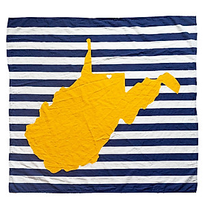 TWIG & BALE Morgantown West Virginia Baby Blanket Organic Cotton Muslin Swaddle Blanket - 47" x 43" - Fans of WVU Baby Gift for Boys Girls Newborn Receiving Blankets