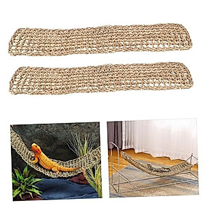 NOLITOY 4 Pcs Climbing Pet Hammock Lizard Hanging Beds Lizards Hammocks Bearded Dragon Tank Accessories Reptile Lizard Lounger Pet Seagrass Cushions Reptile Hammock Reptile Lizard Hammocks