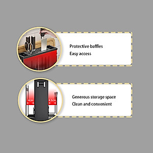 MYBAQ,Kitchen Knife Rack,Knife Holder for Kitchen Counter,Knife Rack,Knife Organizer,Stainless Steel Knife Holder,30 * 16 * 26.3cm,Features: Wall mountable Without Holes, Large Capacity