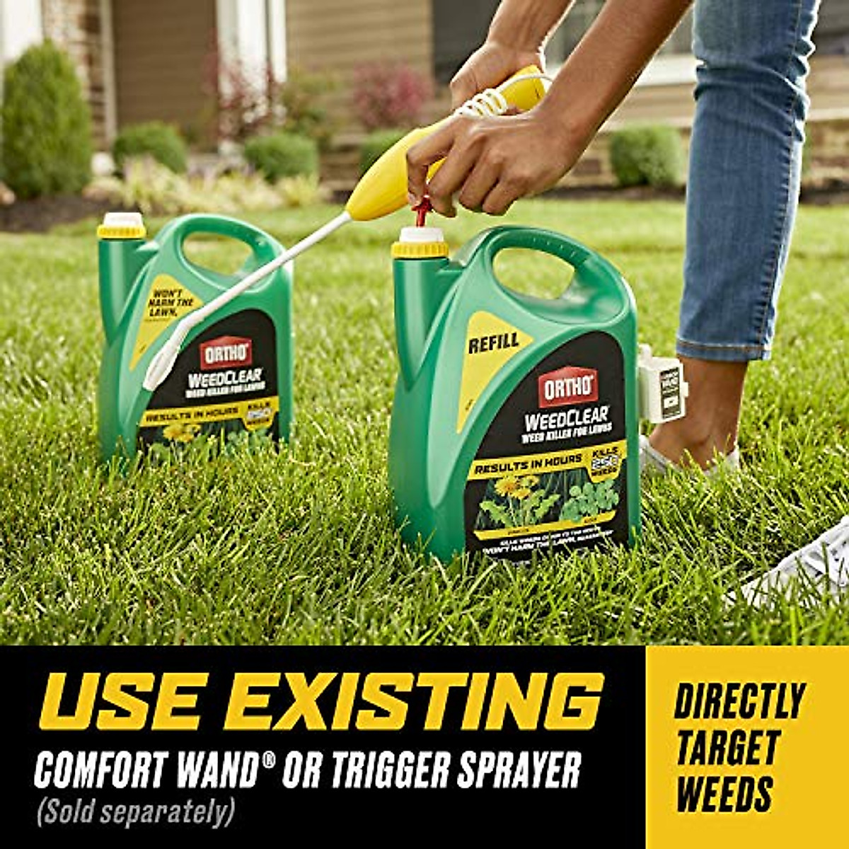 Ortho WeedClear Weed Killer for Lawns: Refill, Won't Harm Grass (When Used as Directed), Kills Dandelion & Clover, 1 gal.