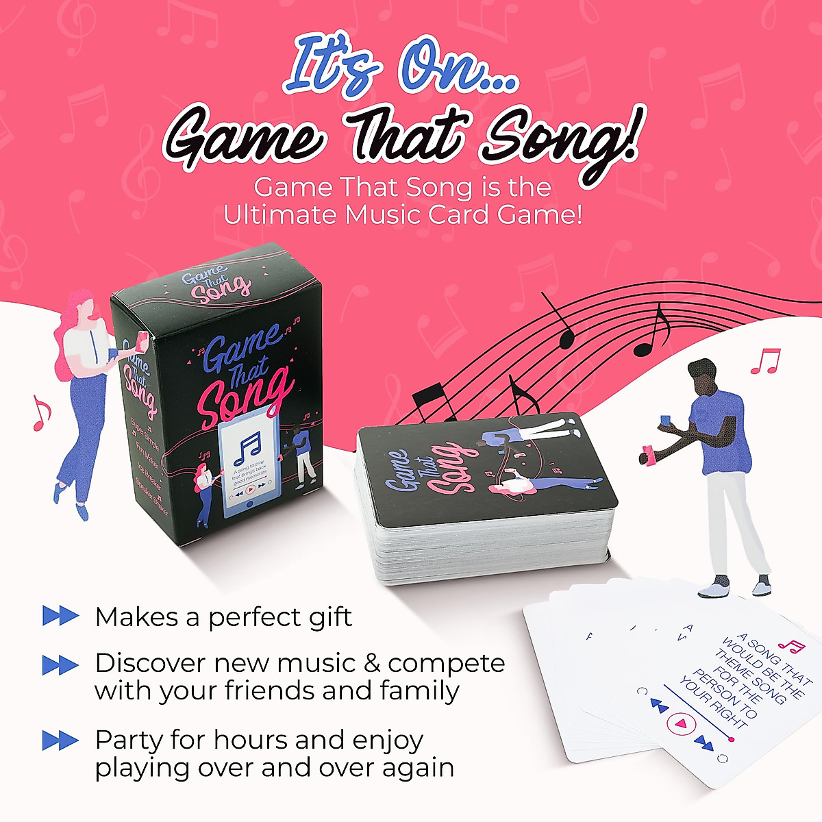 Game That Song - Fun Music Card Game for Adults and Teens - Compete to Play The Best Song- Makes A Great Gift for Music Lovers, Game Night, Karaoke or Singing