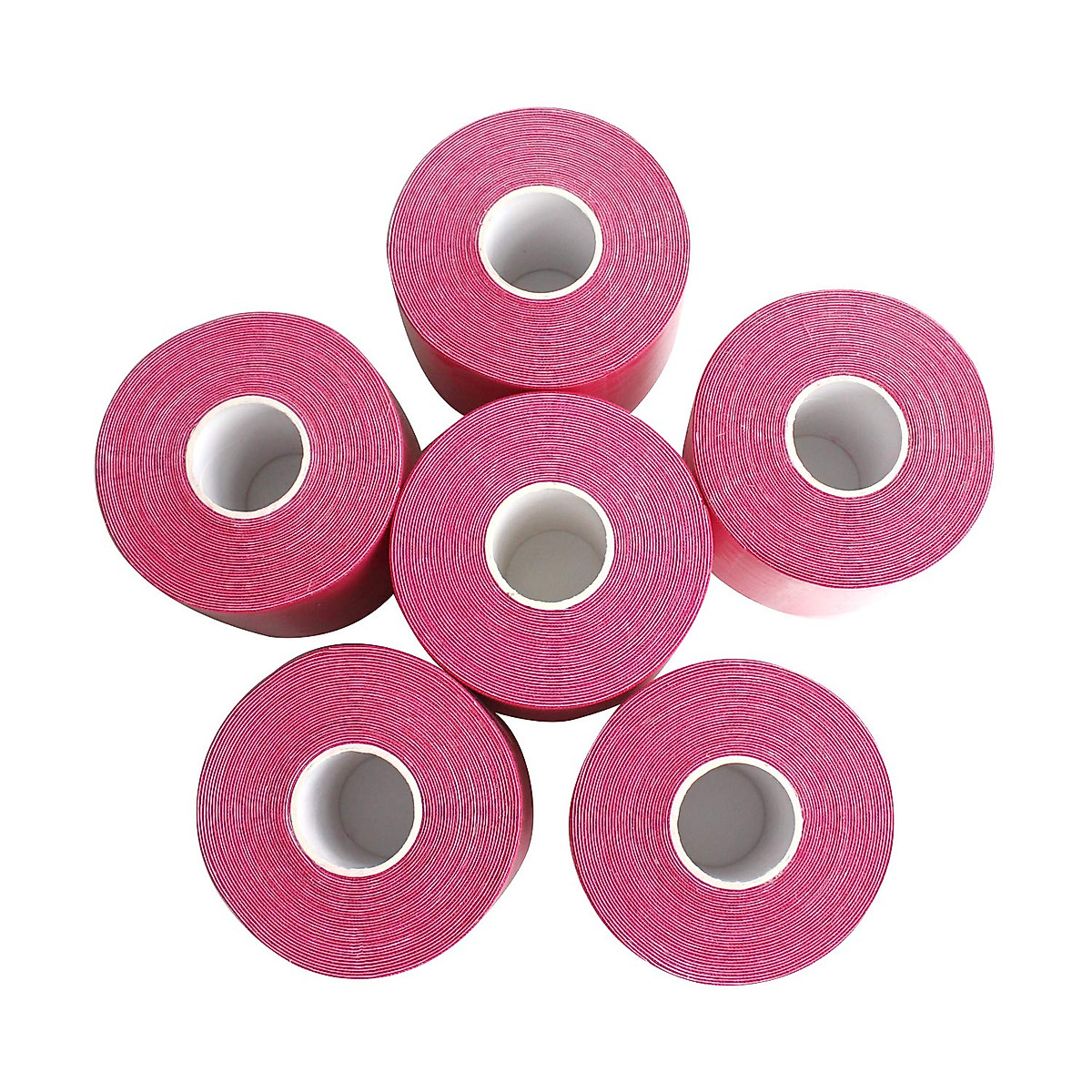 Kinesiology Tape Water Resistant Uncut Sports Tape - 6 Count 2 in x 16.5 ft - Professional Kinesiology Therapeutic Sports Tape,Skin Colored,Latex Free