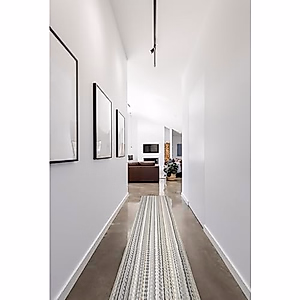 Garland Rug Carnival Stripe Non-Slip Recycled 2' X 12' Multi-Color Area Rug – Modern, Stain-Resistant, Ideal for Living Rooms & High-Traffic Areas