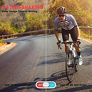 4K 20MP WiFi Action Camera 131FT Underwater Waterproof Camera 2.0'' LCD Screen 170° Wide Angle EIS Sports Cam with External Mic 2.4G Remote Control 2x1050mAh Batteries and Helmet Accessories Kit