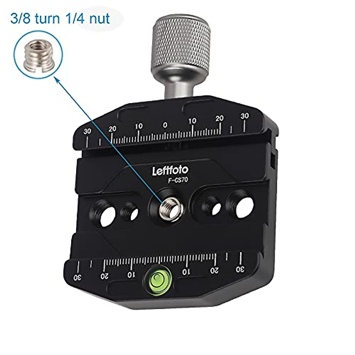 70mm Quick Release Clamp Compatible with Arca Swiss Style Plate for Tripod Ballhead Universal Quick-Change seat, monopod Head, Tripod Quick Release Plate