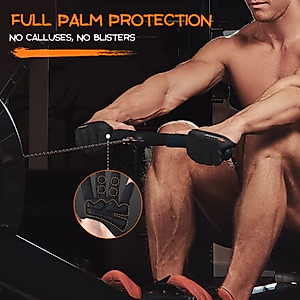 SueStar Partial Weight Lifting Gloves, 3/4 Finger Workout Gloves for Men Women, Full Palm Protection & Silicone Grip Gym Gloves for Weightlifting Exercise Fitness Smartwatch Friendly (Black, Small)