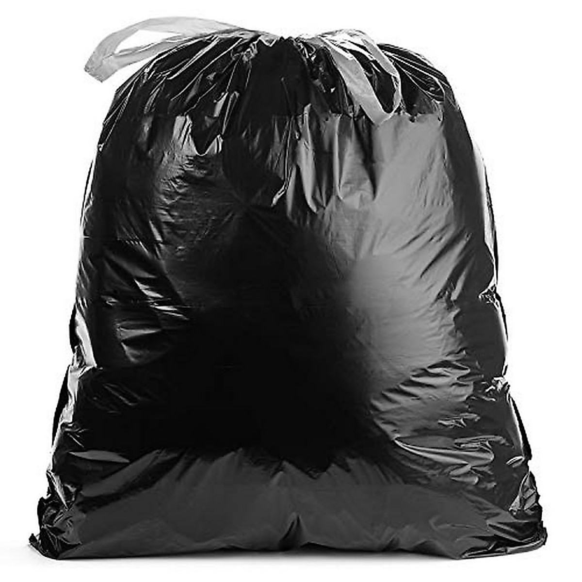 Ultrasac 45-55 Gallon 1.25 MIL Black Garbage Bags With Drawstrings Fits Rubbermaid Brute Trash Cans - 40" x 45" - Pack of 100 - For Commercial, Industrial, Municipal, & Healthcare