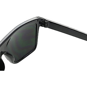 ShadyVEU Super Dark Black Lens Flat Top Square Oversize Migraine Shades Blackout Glasses Retro Sunglasses (Super Dark Lens)