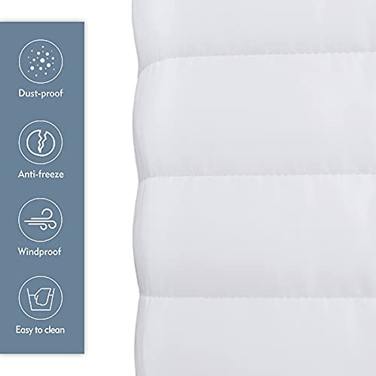 FILORA Indoor Window Air Conditioner Cover Window AC Units Covers for Inside 25 x 17 x 3.5 inches(L x H x D) White