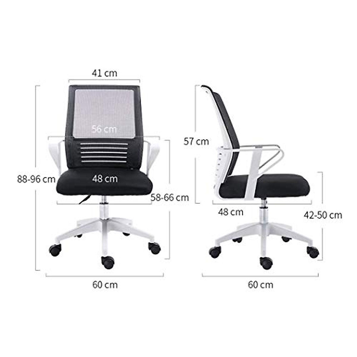 BZLSFHZ Ergonomic Office Desk Chair Mesh Swivel Computer Task Chair Mid Back Computer Chair Home Chair Student Chair Writing Chair Office Chair (Color : A)
