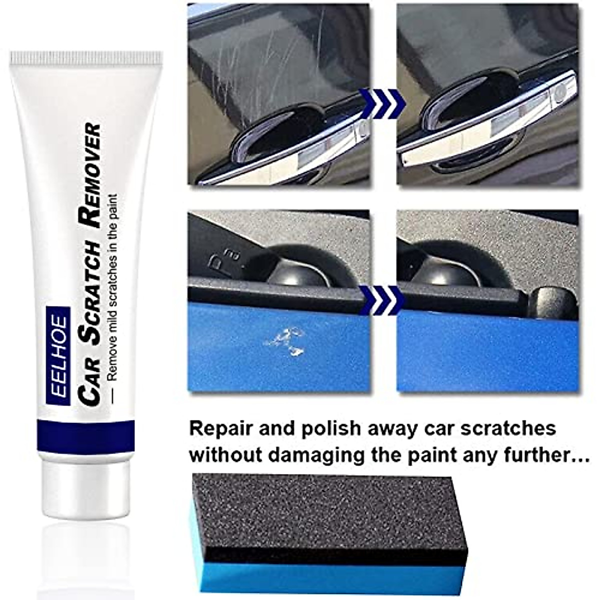 Car Scratch Remover, Repair Polishing Scratch Removal Wax Scratch Repair Kit, Car Paint Scratch Repair Remover Agent for All Car (80gg)