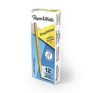Paper Mate SharpWriter Mechanical Pencils, 0.7mm, HB #2, Yellow, 12 Count