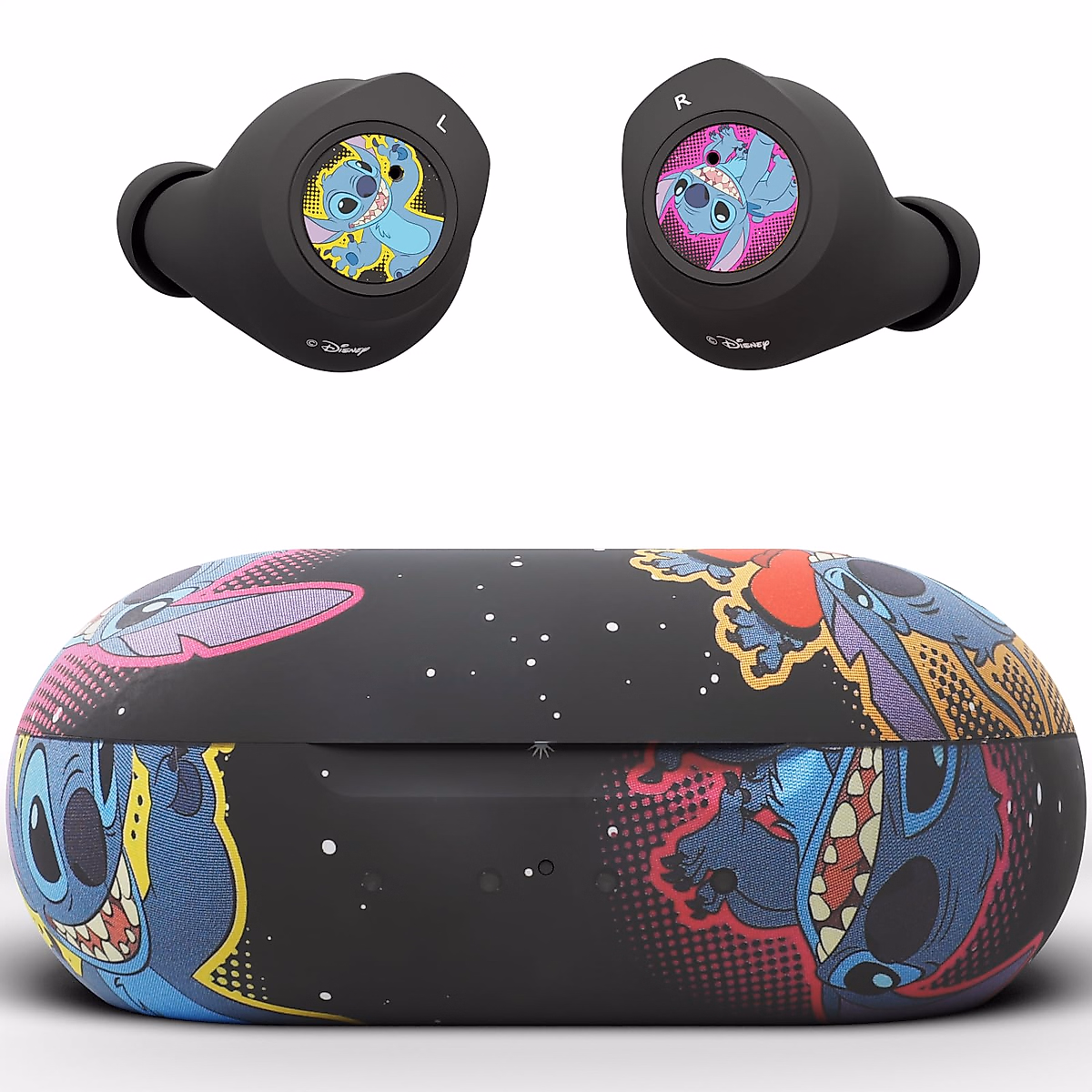 Disney Lilo and Stitch Bluetooth Earbuds w/Charging Case- Wireless Headphones w/Built-in Mic+ Up to 30 Hrs Playtime- Lilo and Stitch Gifts for Girls,Boys,Women,Men,All Fans of Lilo and Stitch Stuff