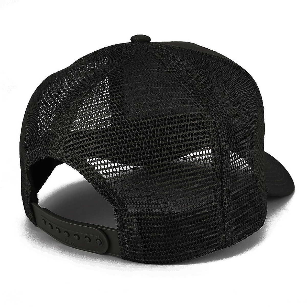 AC Racing USA American Flag Patch Snapback Trucker Mesh Cap - Black, Black/Red Patch