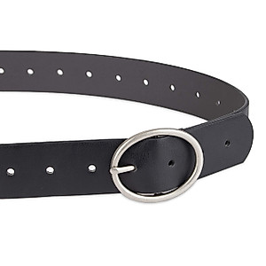 Amazon Essentials Women's Fully Adjustable Belt with Round Buckle (Available in Plus Size), Brown Casual, Medium