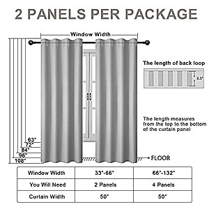 INOVADAY 100% Blackout Curtains for Bedroom 84 Inches Long, Linen Blackout Curtains 84 Inch Length 2 Panels Set, Back Tab/Rod Pocket Black Out Curtains for Living Room Windows - Beige, W50 X L84