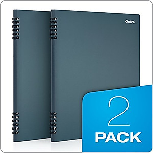 Oxford Stone Paper Notebook, 8-1/2" x 11", Blue Cover, 60 Sheets, 2 Pack (161646)