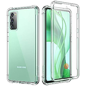 SURITCH Clear Case for Galaxy S20 FE 5G,[Built in Screen Protector][Camera Lens Protection] Full Body Protective Shockproof Bumper Rugged Cover for Samsung Galaxy S20 FE 6.5 Inch (Clear)